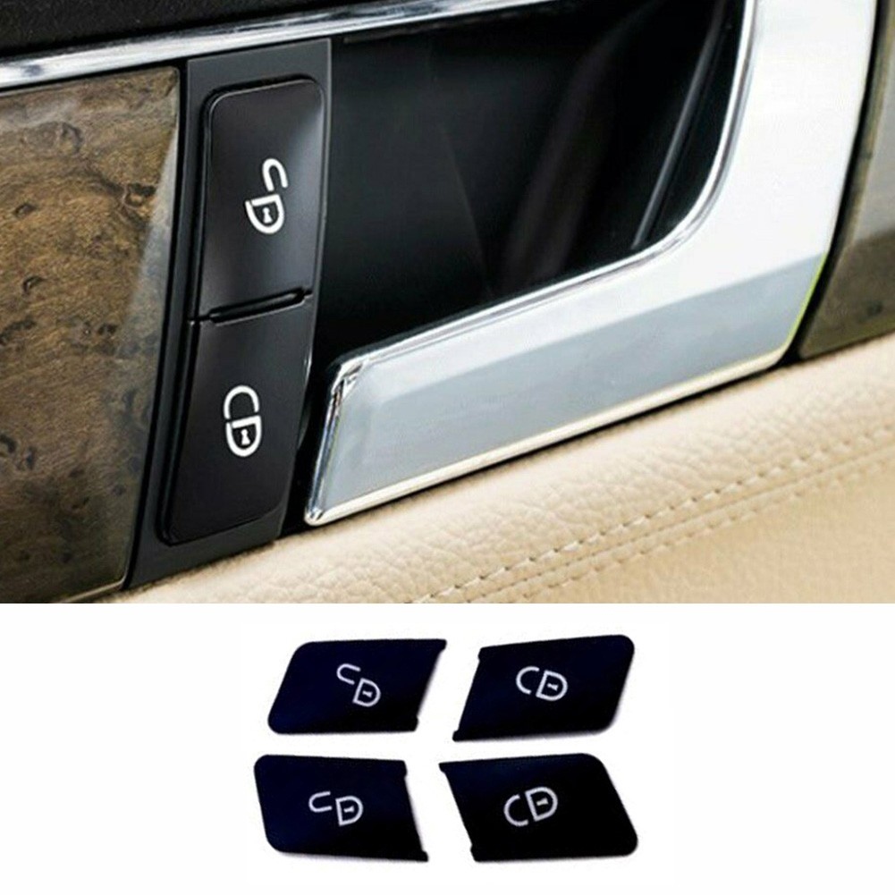 4PCS/set Car Door Lock Unlock Switch Button Cover Trim For Mercedes ...