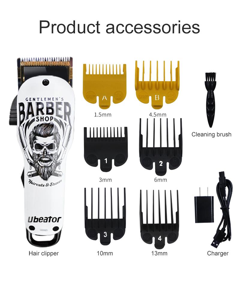 Ubeator Professional Digital Hair Trimmer Rechargeable Electric Men's ...
