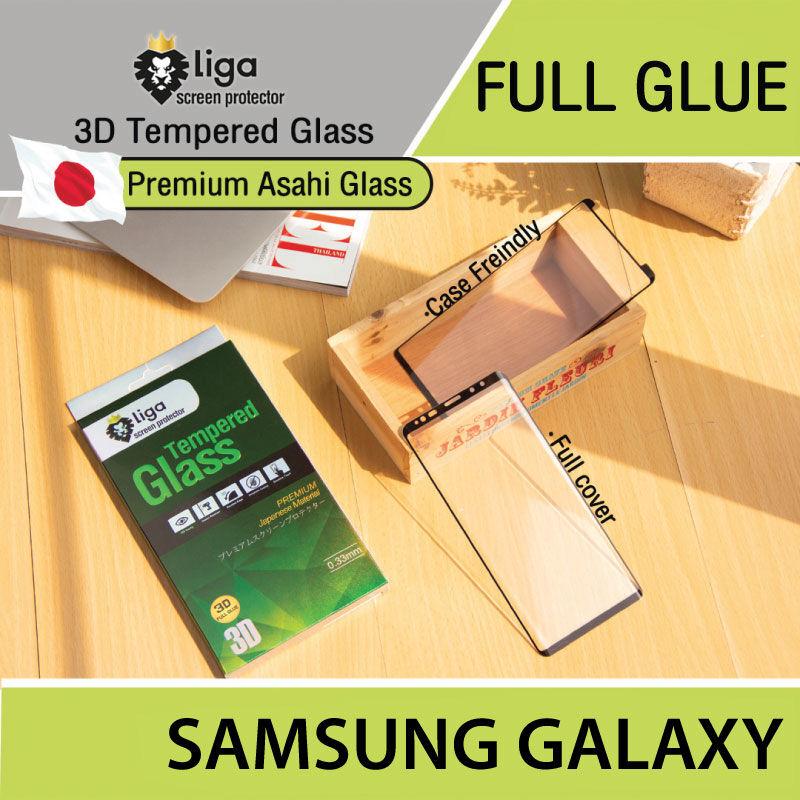 ฟิล์มกระจกกันรอย กาวเต็ม รุ่น 3D Tempered Glass Full Glue for SAMSUNG Note8 | Note9 | S8 | S8 ...