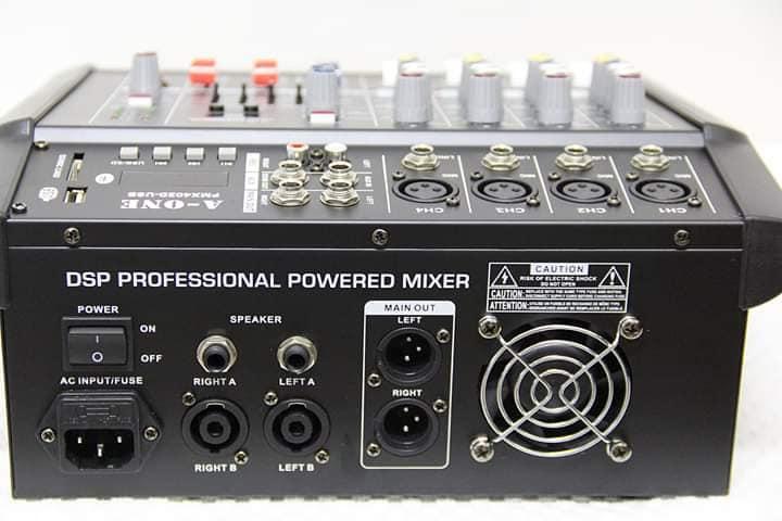 A-ONE Mixer Power Mixer PMX402D-USB 4 Channels เพาเวอร์มิกเซอร์ 500W มี ...