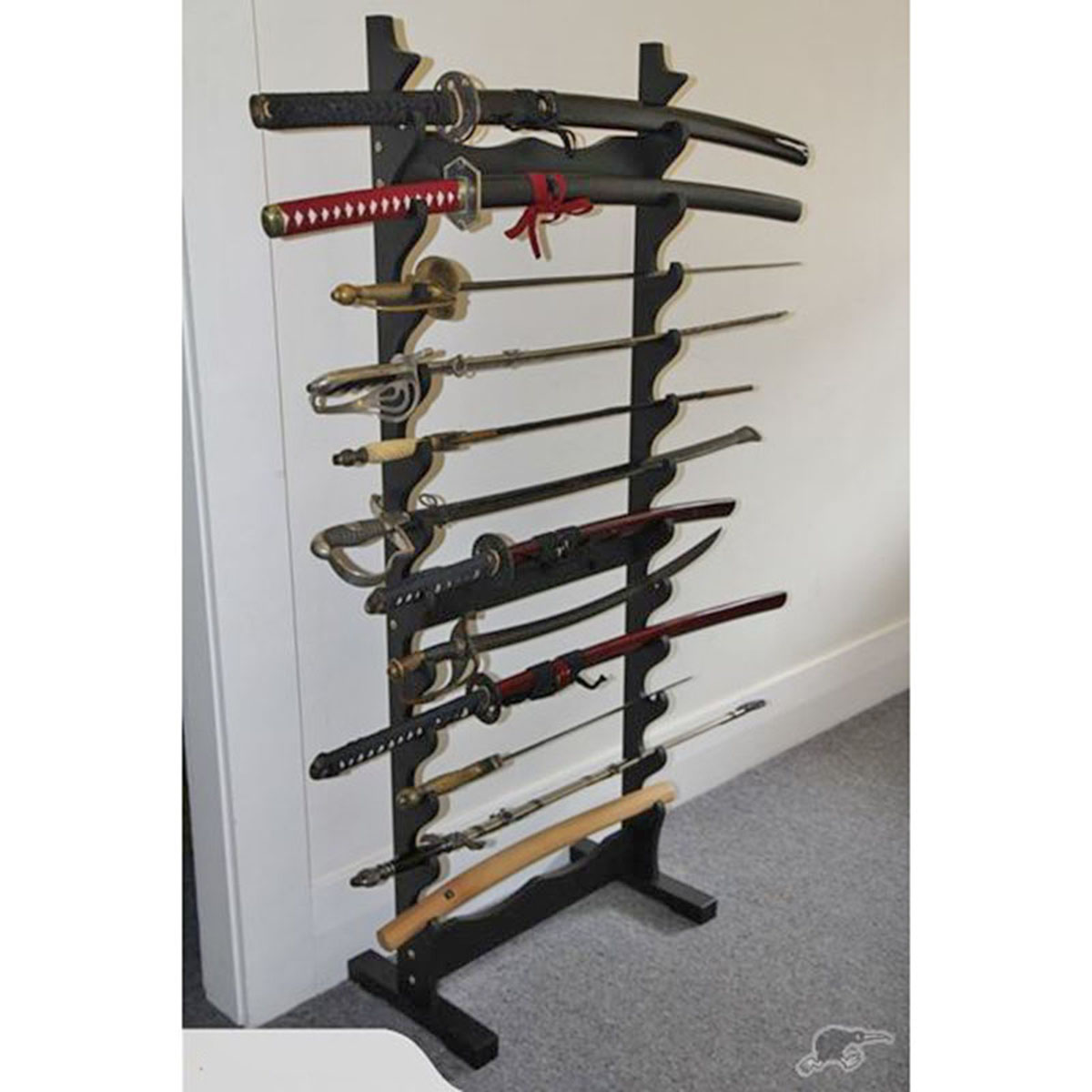 ชั้นวางดาบซามูไร ดาบนินจา แบบตั้งพื้น Katana Storage คาตะนะ ที่จัดเก็บ ...