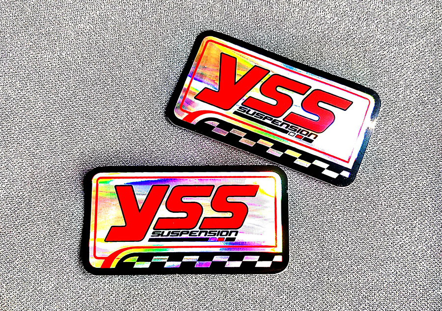 Sticker (เล็ก) YSS โลโก้ สะท้อนแสง สติ๊กเกอร์ (ขนาด ก้วาง 3.5 X 6.5 cm ...