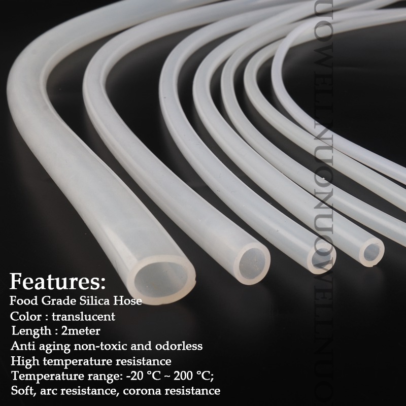 Length 1m I.D 20-50mm Food Grade Transparent Silica Gel Hose Heat ...