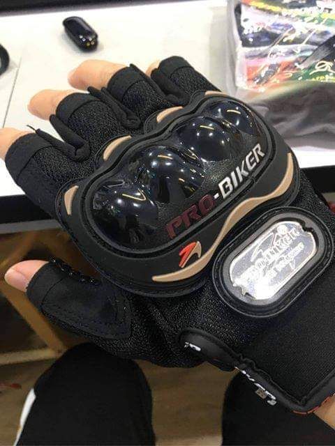 SX (ครึ่งนิ้วกันลื่น) ถุงมือครึ่งนิ้ว ถุงมือขับรถมอเตอร์ไซค์ ProBiker 3 ...
