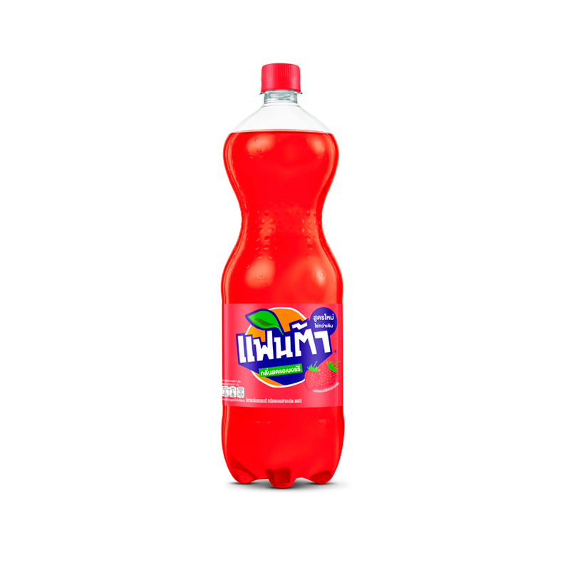 แฟนต้า น้ำอัดลม น้ำแดง 1.5 ลิตร 12 ขวด Fanta Soft Drink Strawberry (Red ...