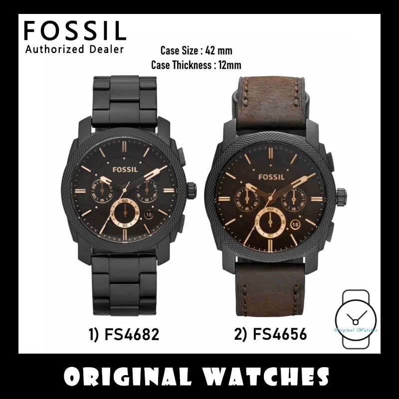 พร้อมสต็อก Original Mid-Size Chronograph Brown Leather Watch 44mm ...