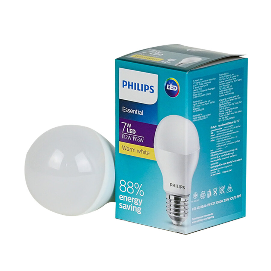 Philips 7w LED รุ่น Essential หลอดไฟแอลอีดีฟิลิปส์ หลอดประหยัดไฟ ...