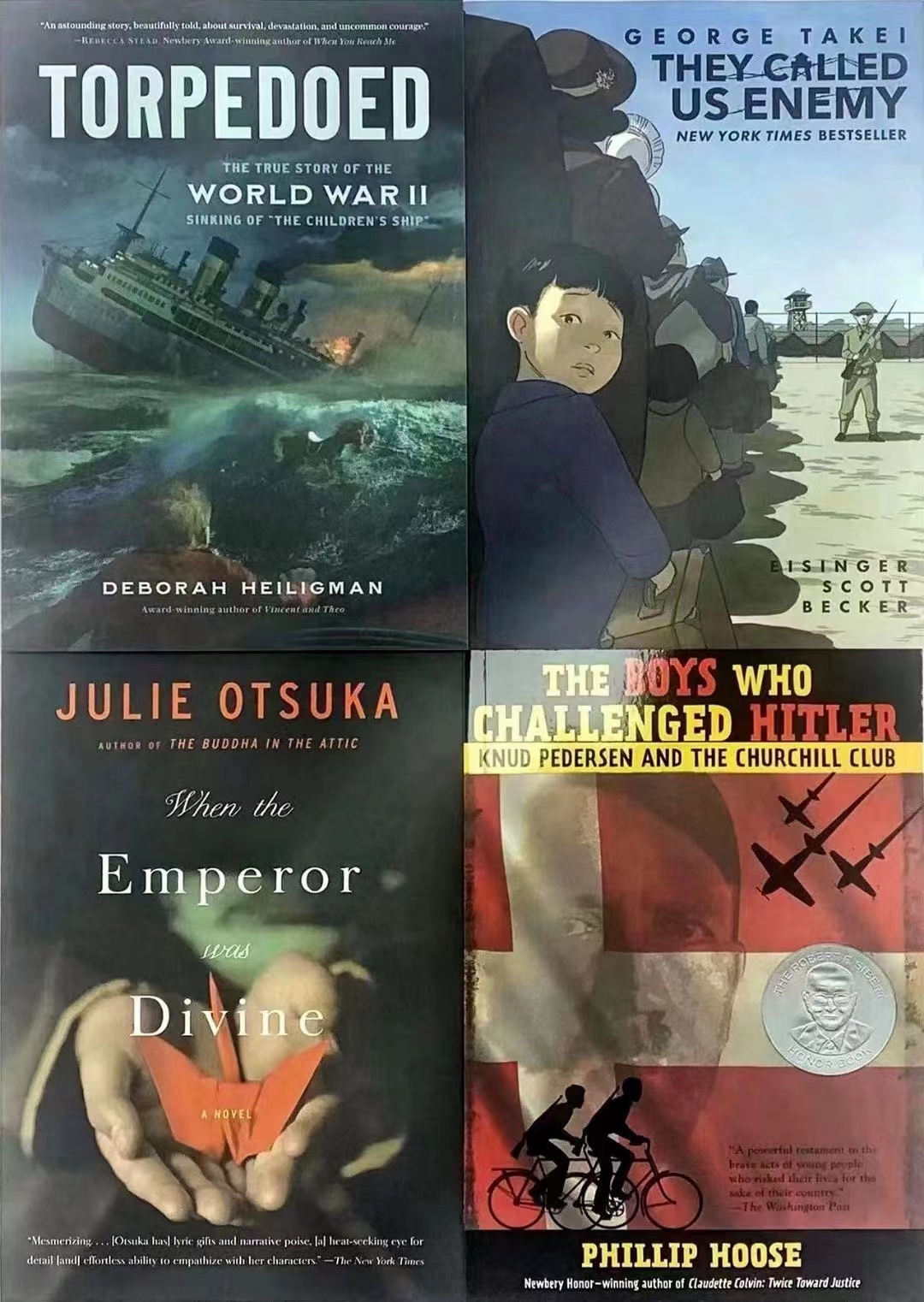 World War II History Readings 4 Books set,Torpedoed/They called us ...