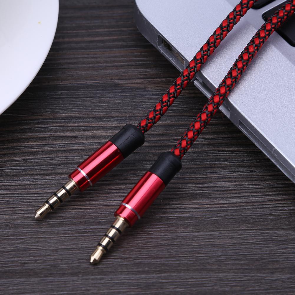 1.5M 3.5mm Male To 3.5 mm Male Weaving Audio Cable Car AUX Auxiliary Cable - NUH8 - ThaiPick