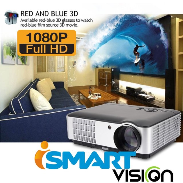 รีวิว ISMART VRD806 หลอด 3D HD Projector WXGA All in Oneฟรีสายสัญญาณ ...