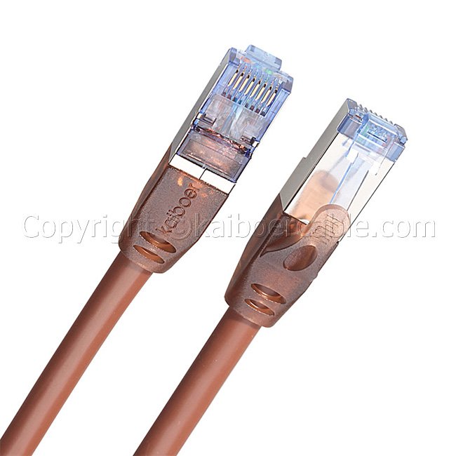 Kaiboer สายแลน (LAN) CAT7 RJ45 SSTP Ethernet Network Cable (Brown) ยาว ...