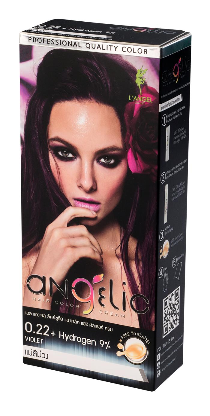 L'ANGEL LUXURY 0.22 ครีมเปลี่ยนสีผม แองเจลิค แม่สีม่วง ANG-020 - L ...