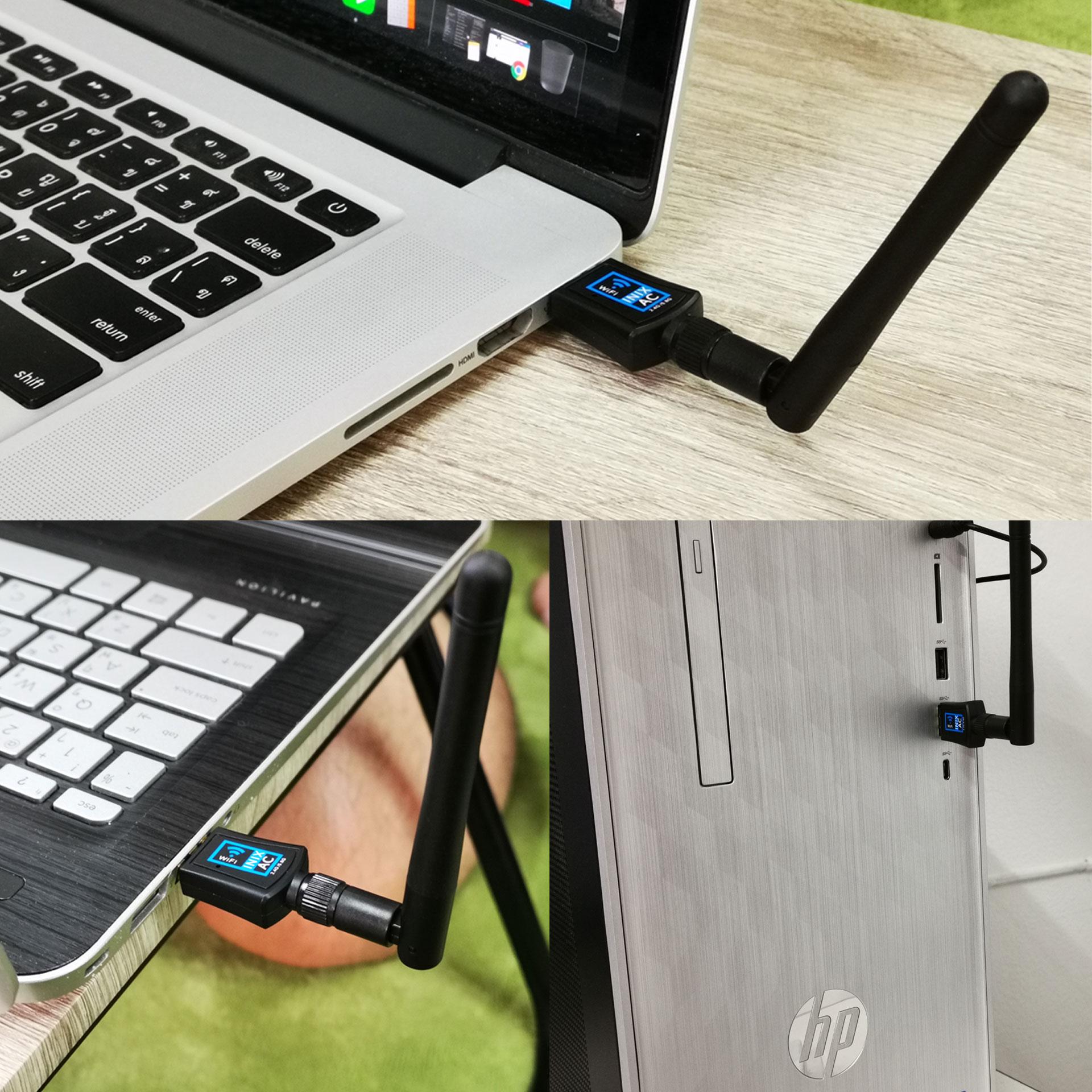 INIX USB WIFI Dual Band 2.4GHz / 5.8GHz WiFi USB Adapter 600Mbps - WCR ...