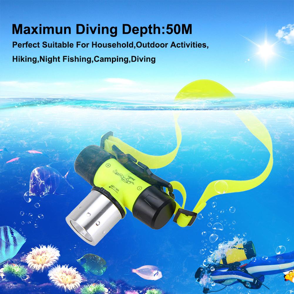 Asafee 50M 5000LM XML T6 LED Underwater Head Light Waterproof Diving ...