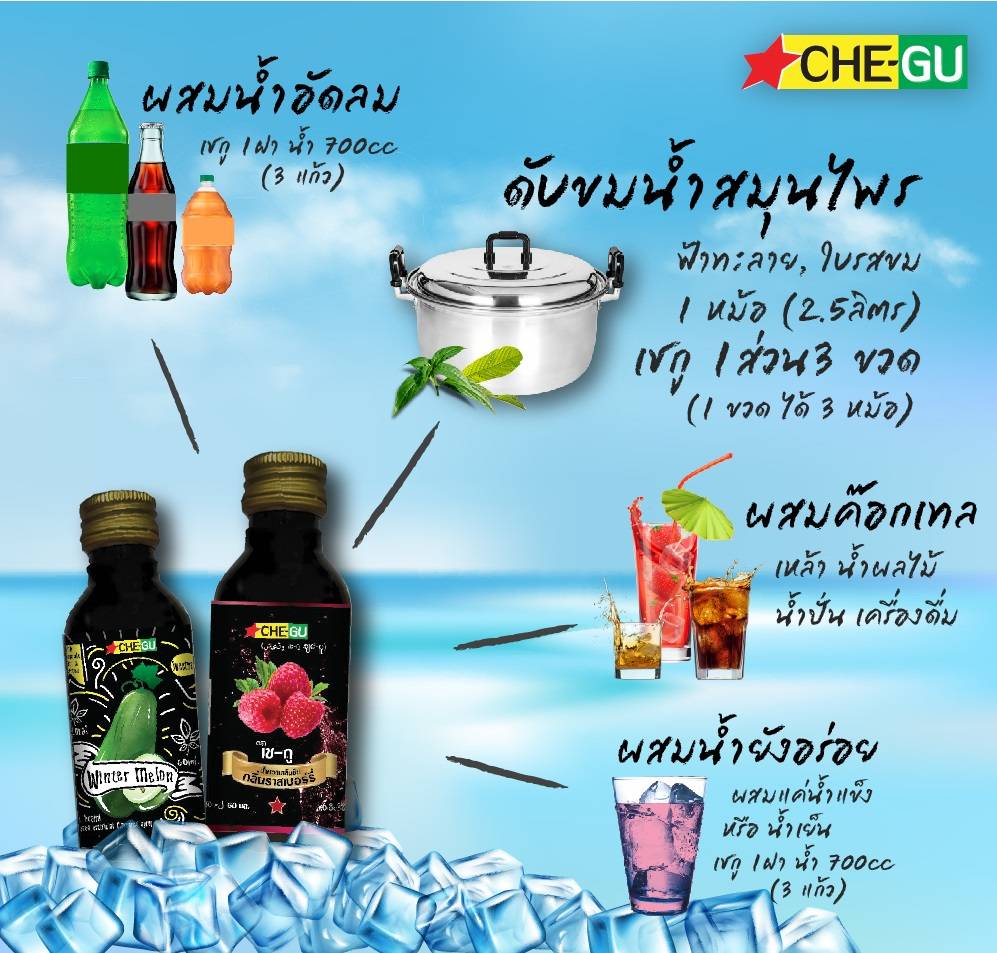 เชกู น้ำหวานเข้มข้น (ของแท้)(กลิ่นวินเทอร์เมลอน) ผสมกับเครื่องดื่มอะไร ...