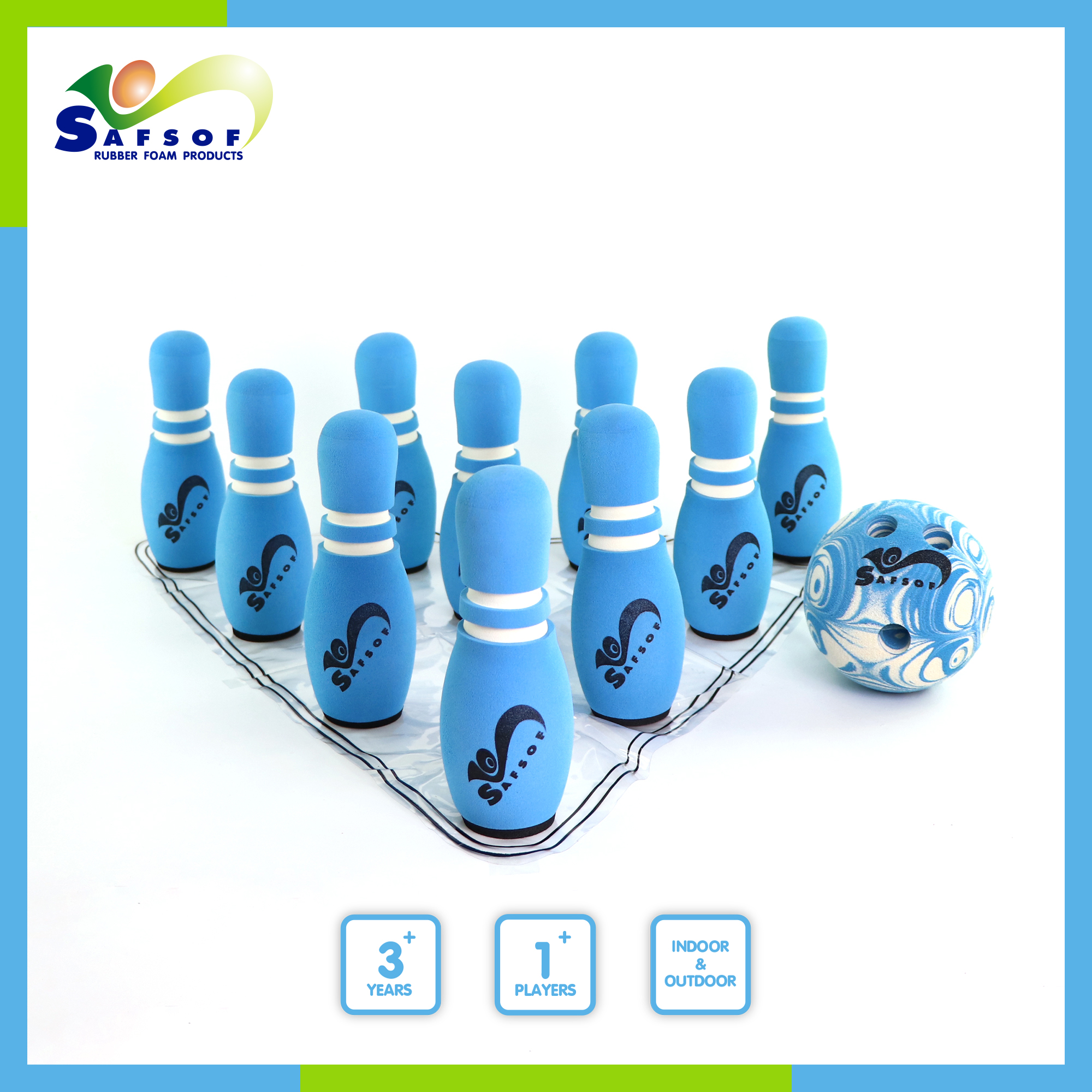Safsof Bocce Ball ลูกเปตอง โยนเปตอง เปตองทำจากยางฟองน้ำอย่างดี ปลอดภัย ...