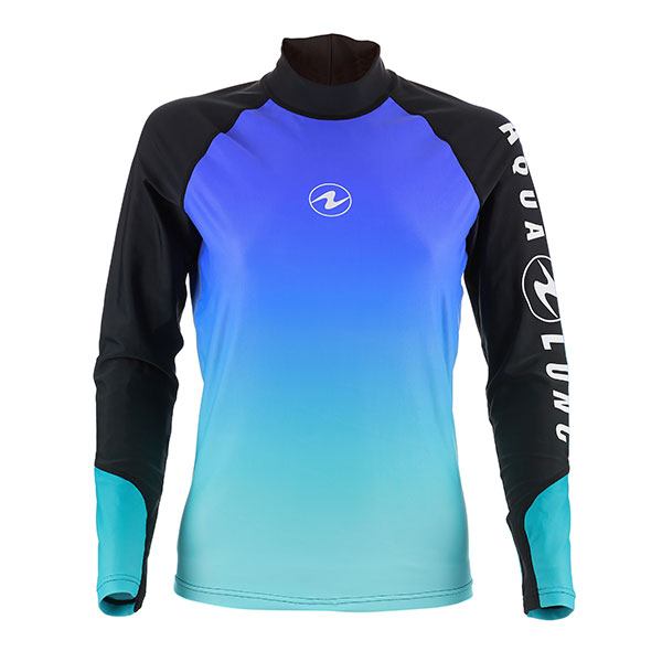 AquaLung Frozen Blue Rash guard Women UV Protect 50+, Long Sleeves ...
