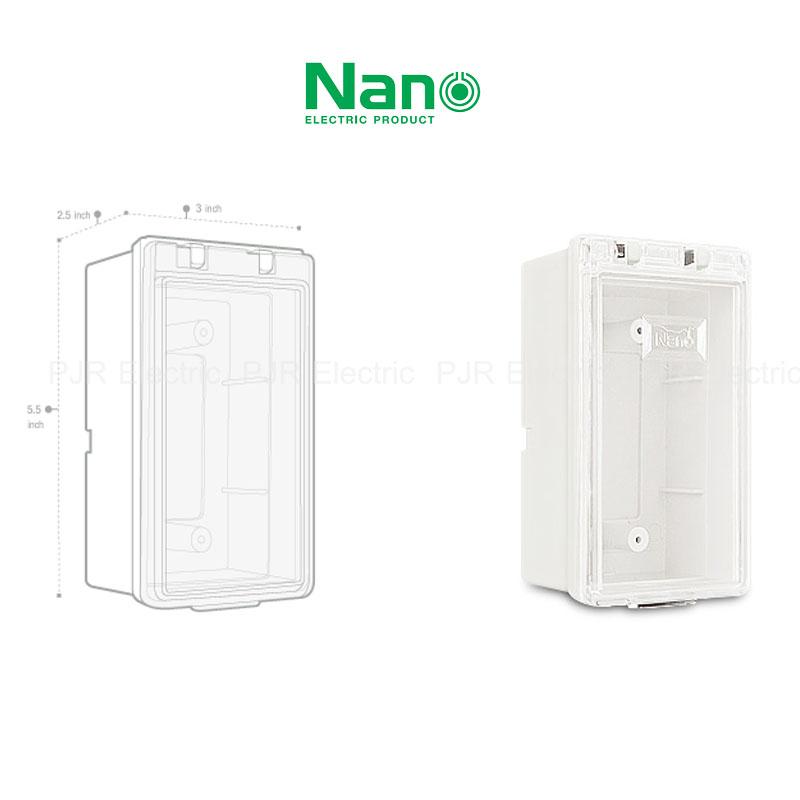 **สั่งขั้นต่ำ 5 ชิ้น หรือพ่วงสินค้าอื่น* กล่องกันน้ำ ฝาใส 2x4 ยี่ห้อ NANO รุ่น 406C บล็อกกันน้ำ ...