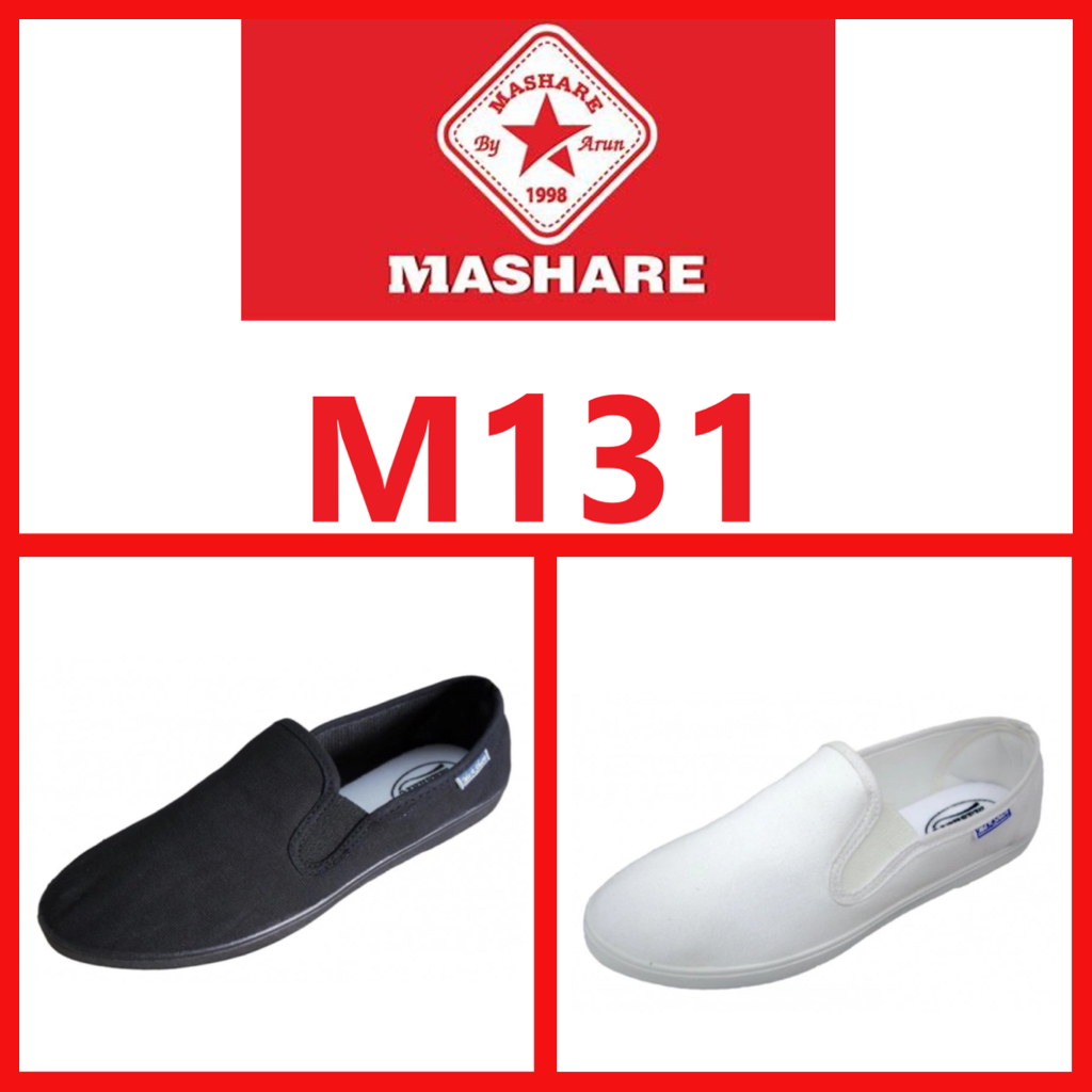Mashare รองเท้าผ้าใบสวมกังฟู M131 ทรงบัดดี้สีขาว 119 บาท ส่งฟรี...ส่ง ...