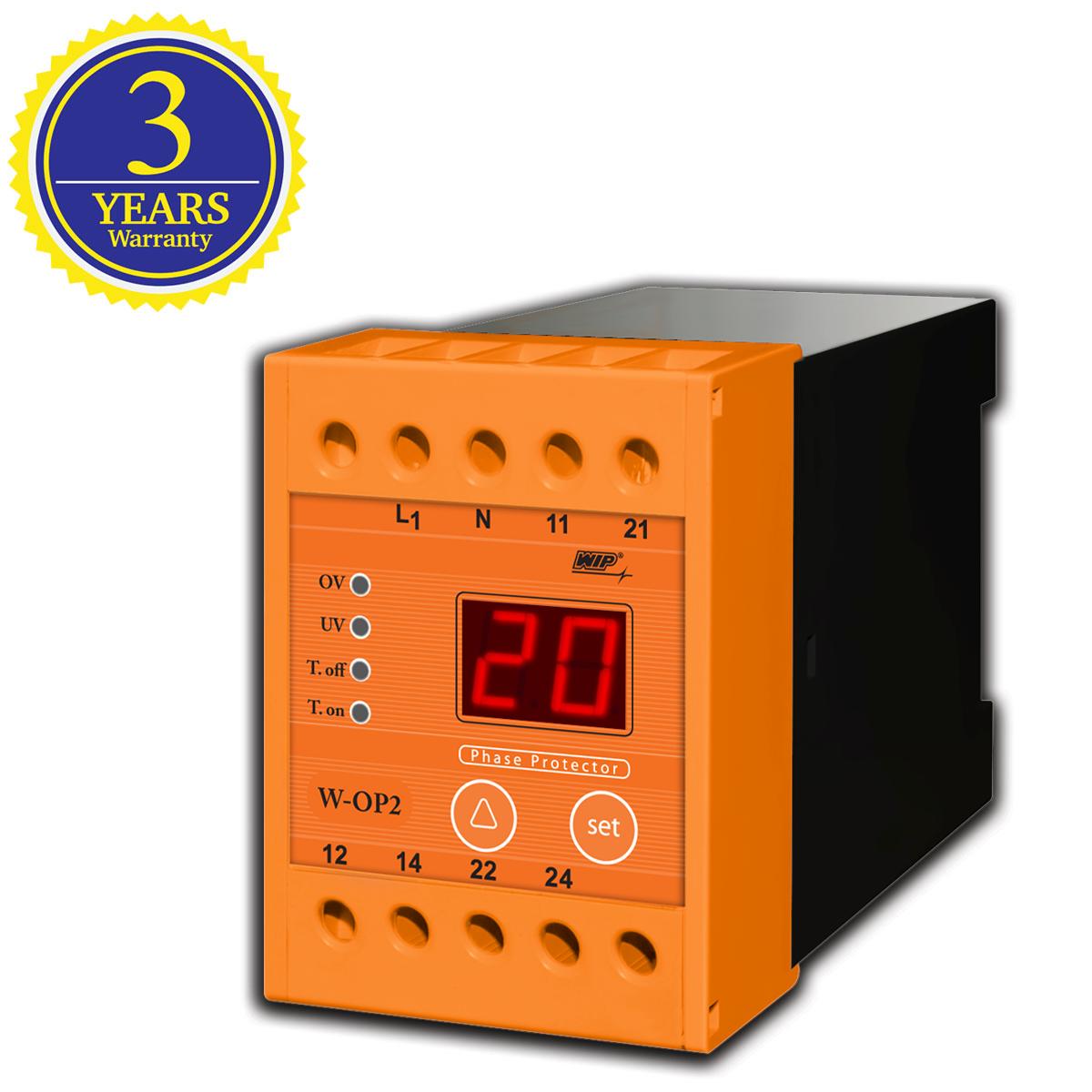 WIP PHASE PROTECTOR อุปกรณ์ป้องกันไฟตก-ไฟเกิน W-OP2 220VAC - T.ELECTRIC ...