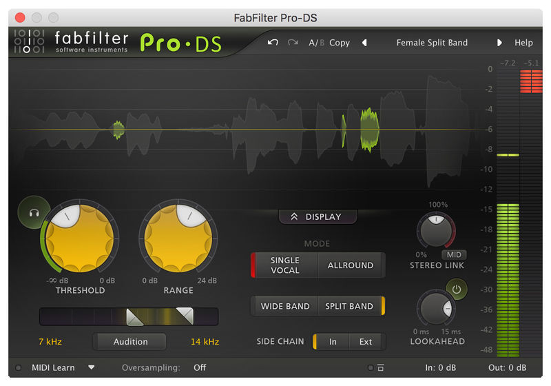 ปลั๊กอิน VST สำหรับเสียงร้อง FabFilter Pro-DS v1.00 - R2R 64 BIT/ 32 ...