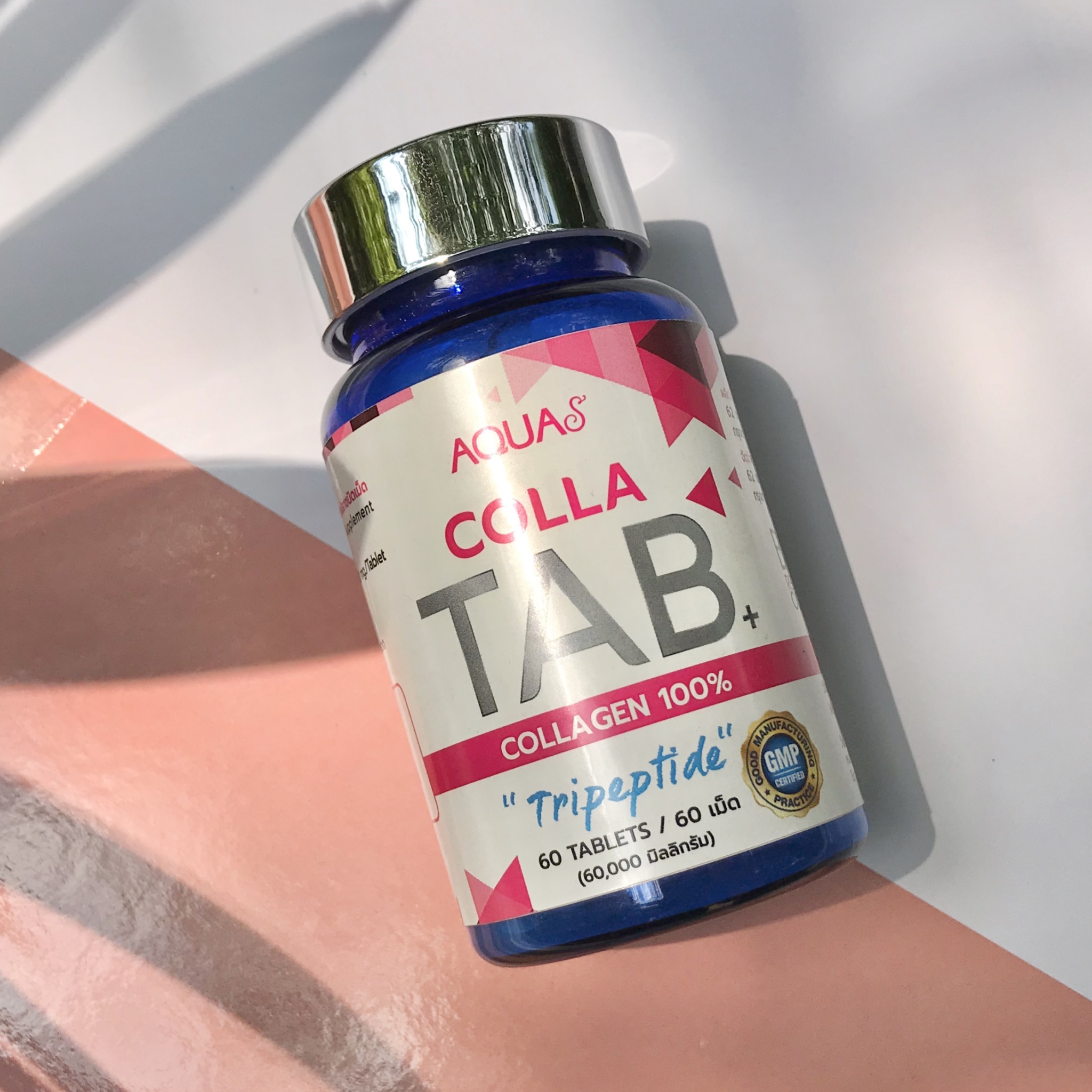 Colla Tab คอลลาเจนญี่ปุ่นเพียว ชนิดเม็ด ซื้อ 1แถม1 (กระปุกละ60เม็ด ...