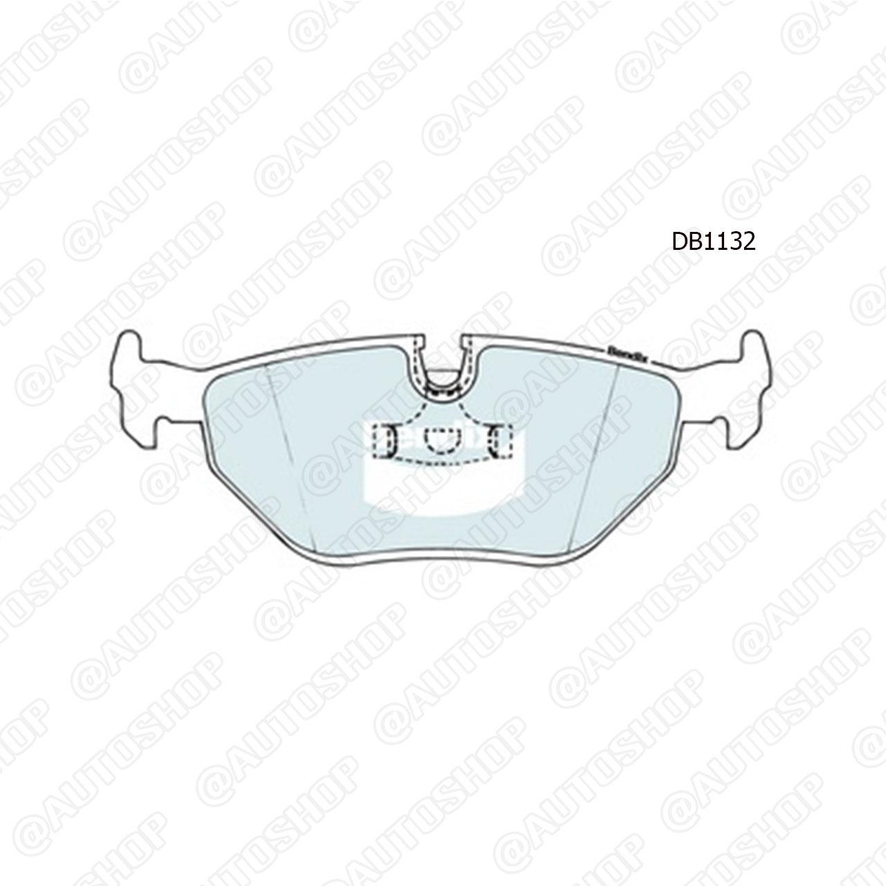 BENDIX ผ้าเบรคหลัง BMW SERIES-5 520i 525i 530i E34 /88-96 SERIES-7 730i ...