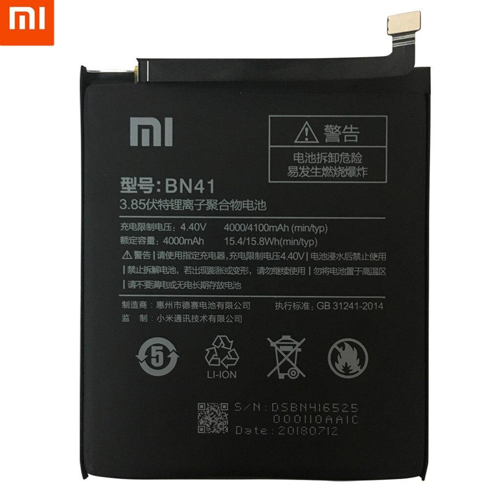 Original Real 4100mAh BN41 Battery For Xiaomi Redmi Note 4 MTK Helio ...